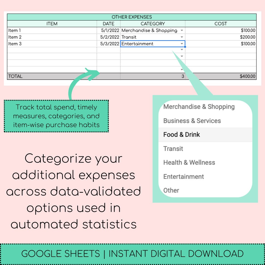 Beginner Finance Tracker Google Sheets Template - Etsy
