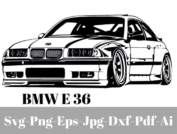 BMW E36 3 Series Car Vectorpersonalized Car Vectorcar - Etsy