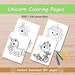 Unicorn Coloring Page Bundle, Cute Baby Rainbow Unicorn Coloring Pages ...