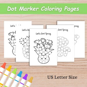 Dot Marker Coloring Pages: Fine Motor Skills Activity (42 US Letter ...