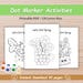 Dot Marker Coloring Pages: Fine Motor Skills Activity (42 US Letter ...