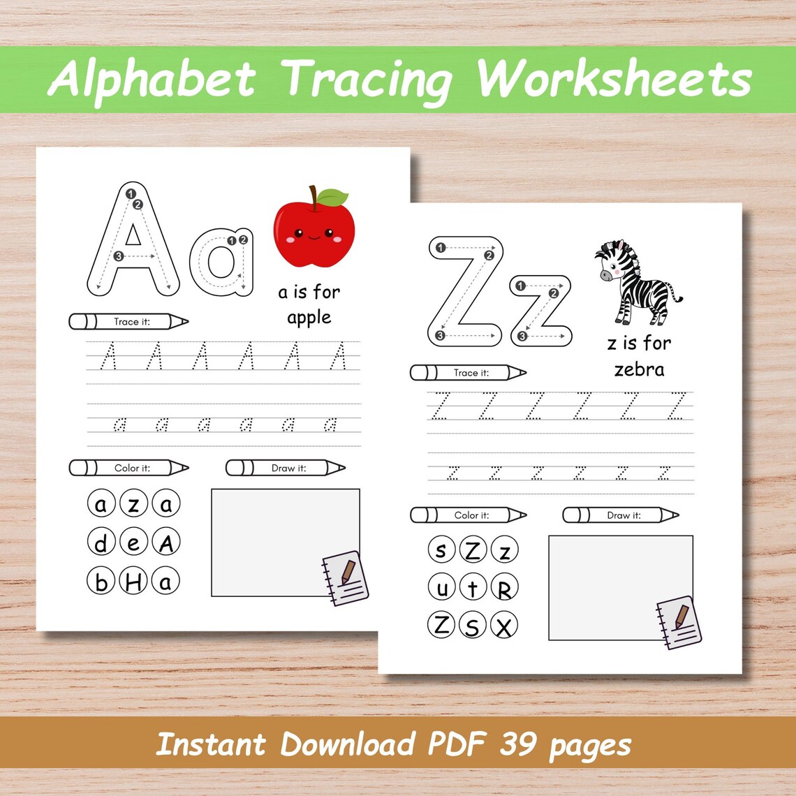 Tracing Worksheets, Handwriting Practice, Traceable Letters, Trace ...