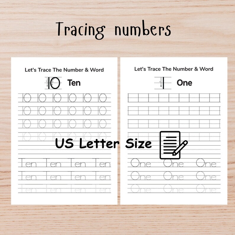 Alphabet Tracing Worksheets, Number Tracing Preschool Handwriting ...