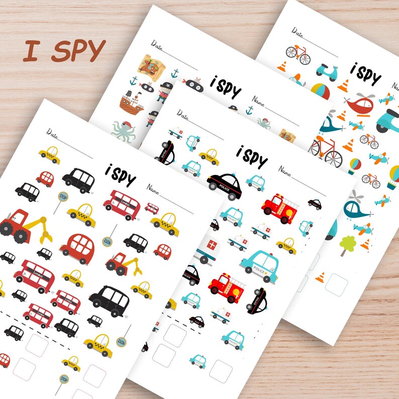 I Spy Game Worksheet, Printable Counting Activity (PDF Download, 10 ...