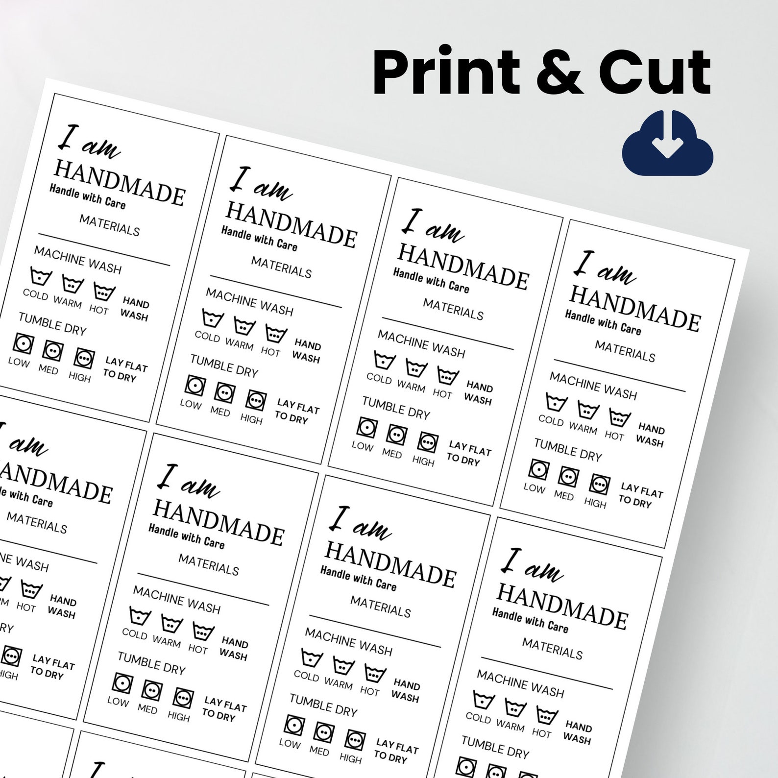 Wash Care Labels, Garment Tag, Laundry Care Labels, Apparel Labels ...