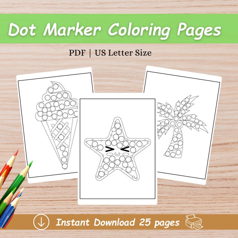 Dot Marker Printables, Dot Marker Coloring Worksheets, Prek Activity ...