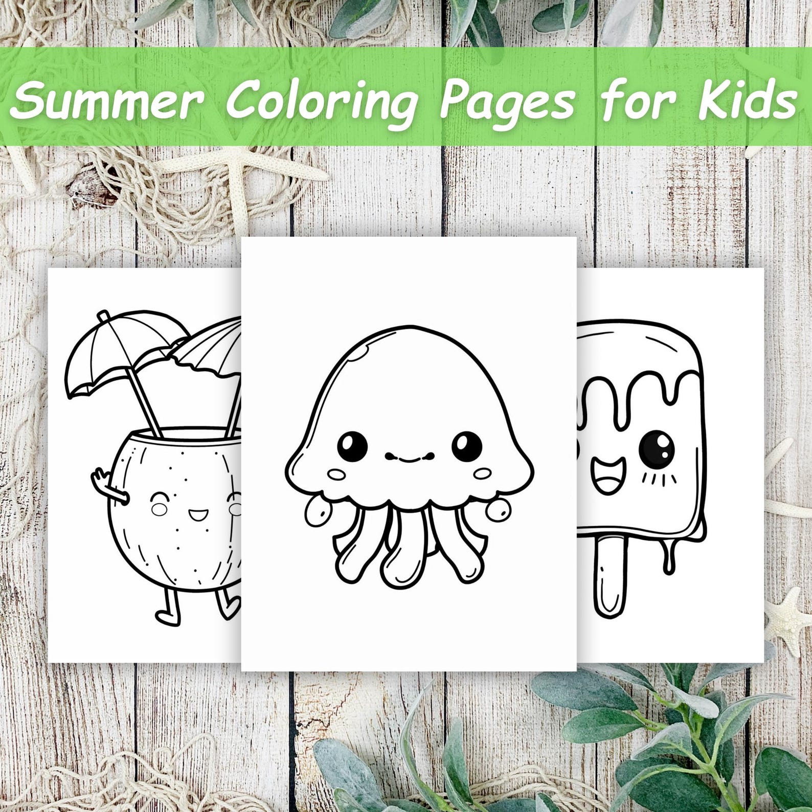 Summer Coloring Pages for Kids, Cute Summer Coloring Pages Printables ...