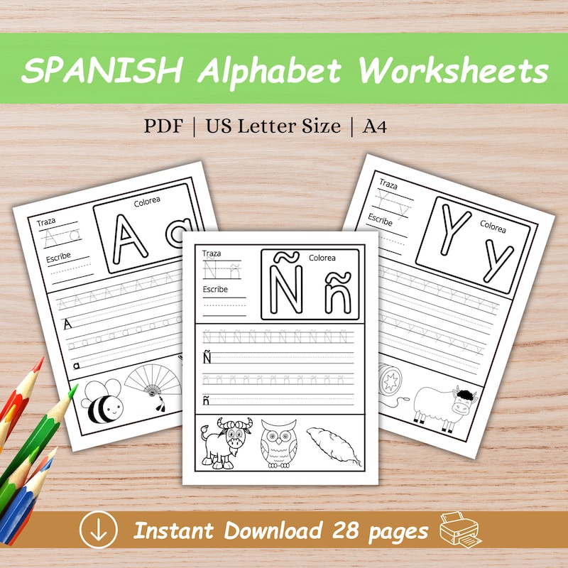 Spanish Alphabet - Etsy