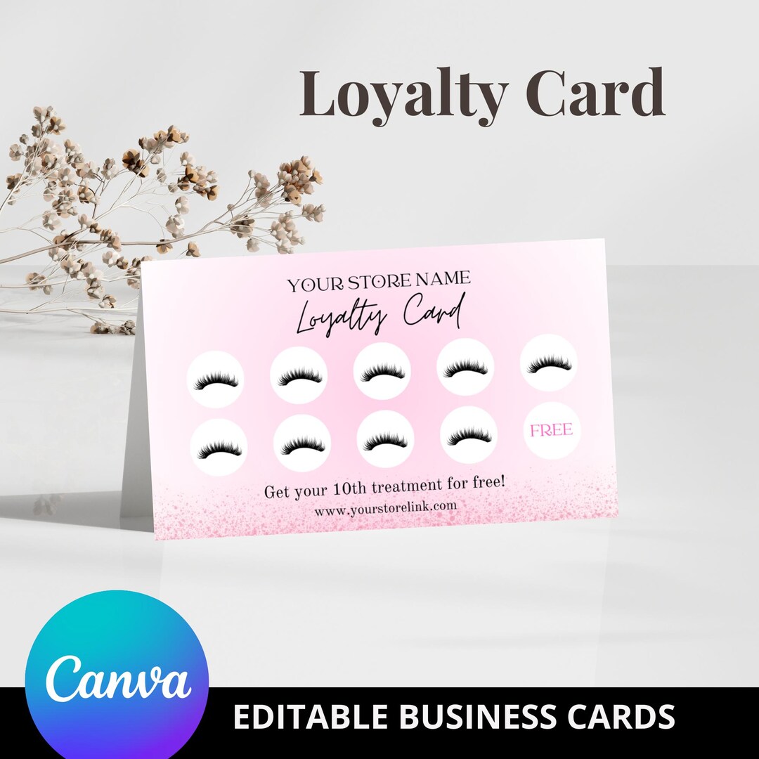 Nail Salon Loyalty Card, Printable Client Reward Card, Beauty Business ...