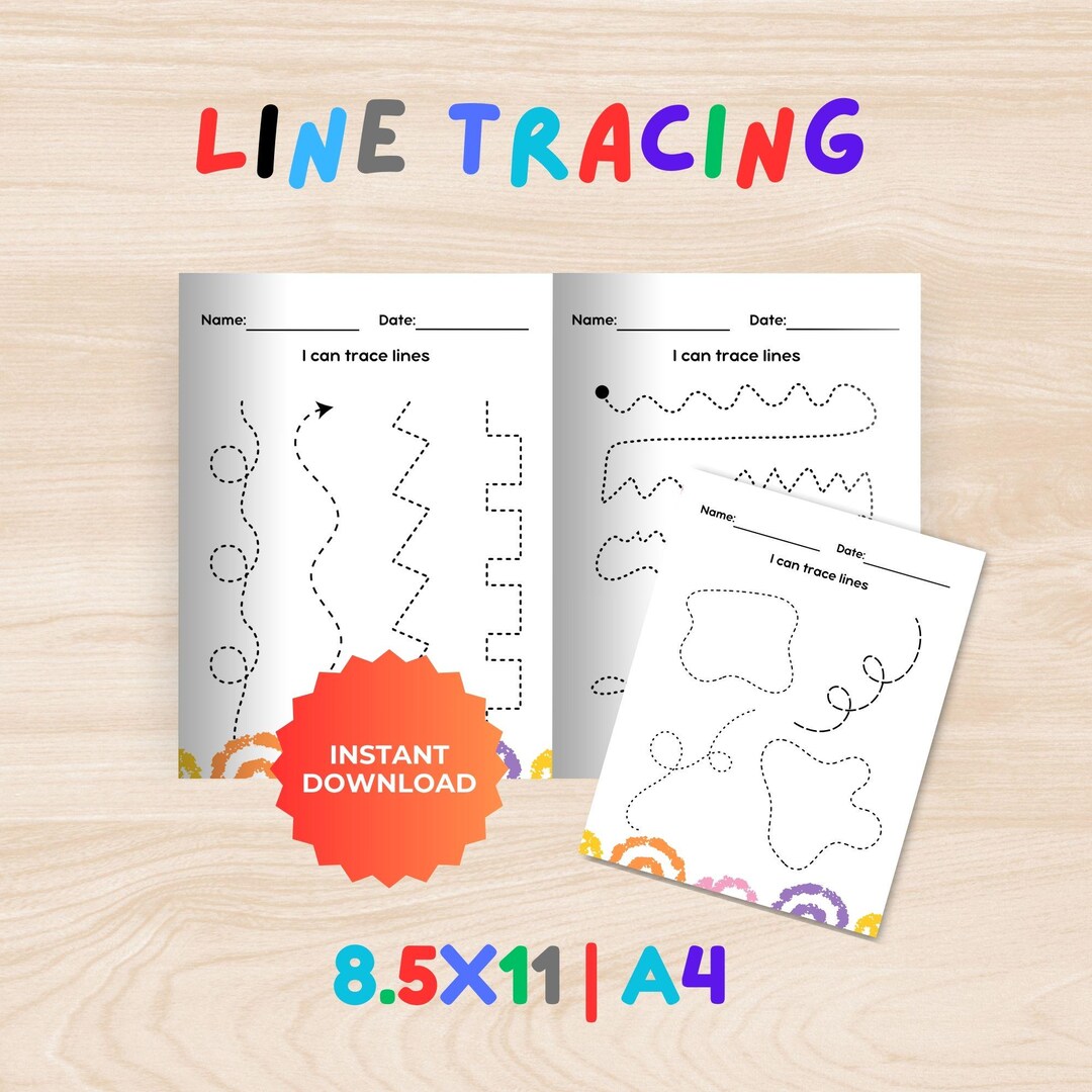 Line Tracing Worksheets, Tracing Fine Motor Skills, Line Tracing for ...