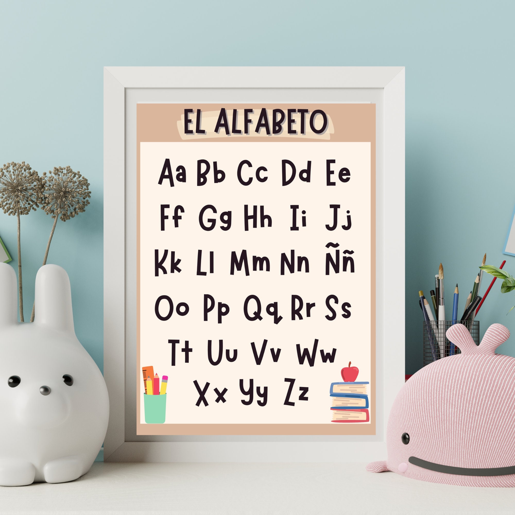 Spanish Alphabet Poster (el Abecedario): Printable Classroom Wall Chart ...