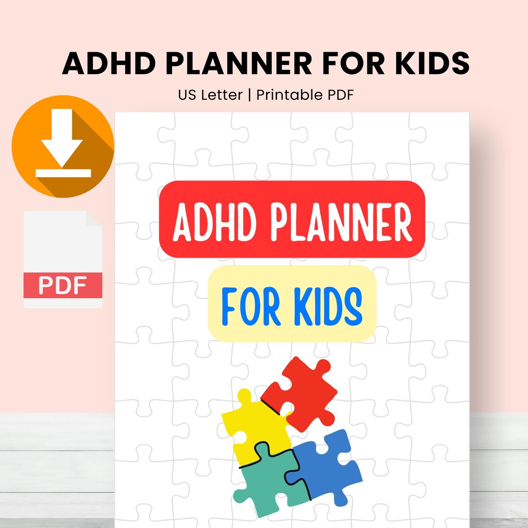 ADHD Planner for Children, ADHD Organization Workbook, Focus Planner ...