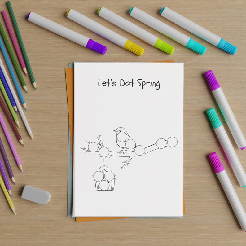 Dot Marker Coloring Pages: Fine Motor Skills Activity (42 US Letter ...