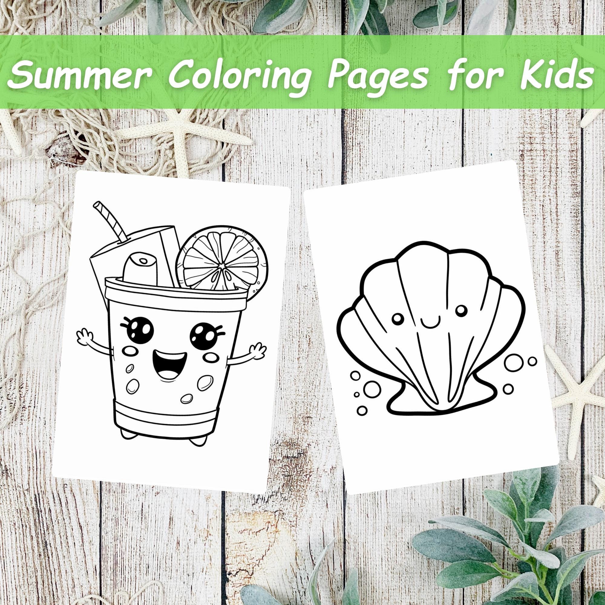 Summer Coloring Pages for Kids, Cute Summer Coloring Pages Printables ...