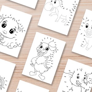 Farm Animals Dot to Dot Coloring Pages: Fine Motor Skills (PDF) - Etsy