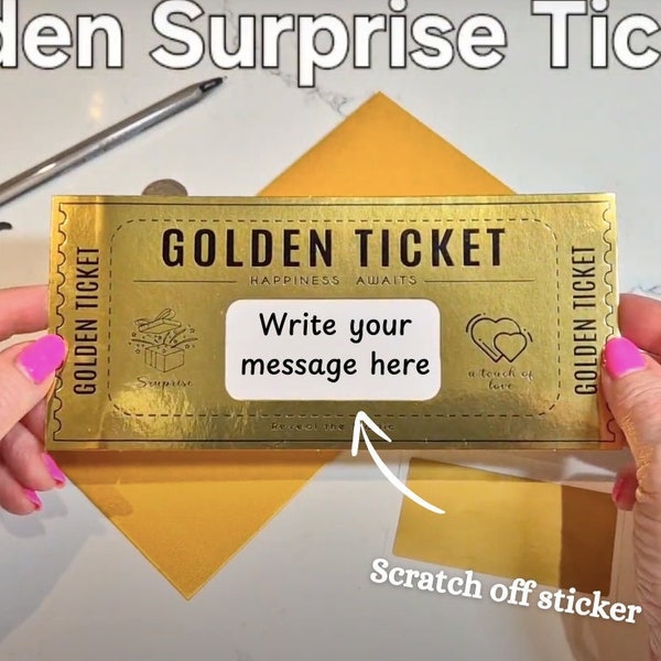 Golden Ticket Template - Etsy