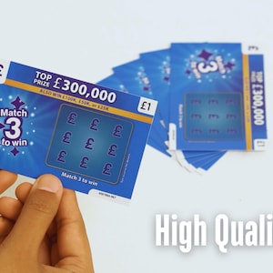 Premium Fake Joke Scratch Cards | Novelty Fake Lottery Tickets ...