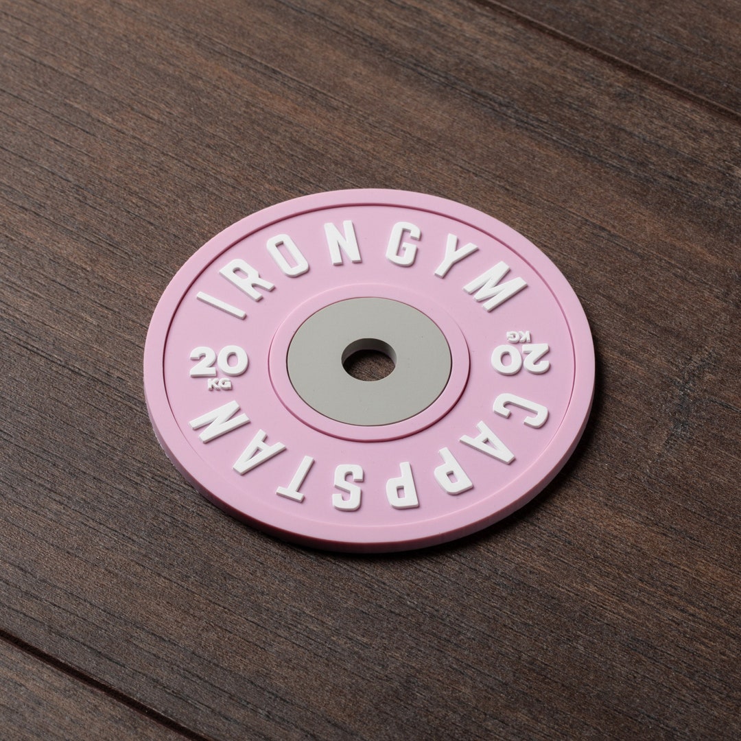 Pink Barbell Coaster | Silicone Gym Weight Design - Etsy