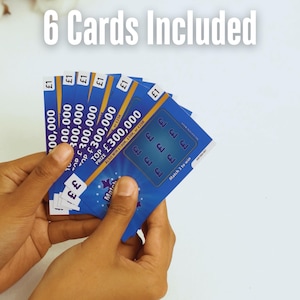 Premium Fake Joke Scratch Cards | Novelty Fake Lottery Tickets ...