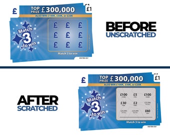 6 PACK Baby Pregnancy Announcement Reveal Fake Replica Lottery Scratch ...