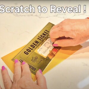 Premium Golden Scratch off Surprise Card Ideal for Any Occassion ...