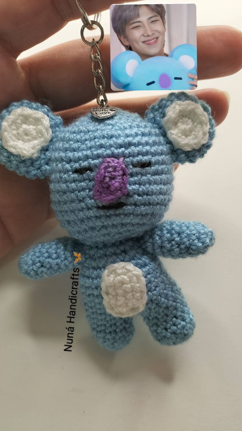 BTS Crochet Keychain,cooky Keychain, Crochet Amigurumi,hand Made Bt21 ...
