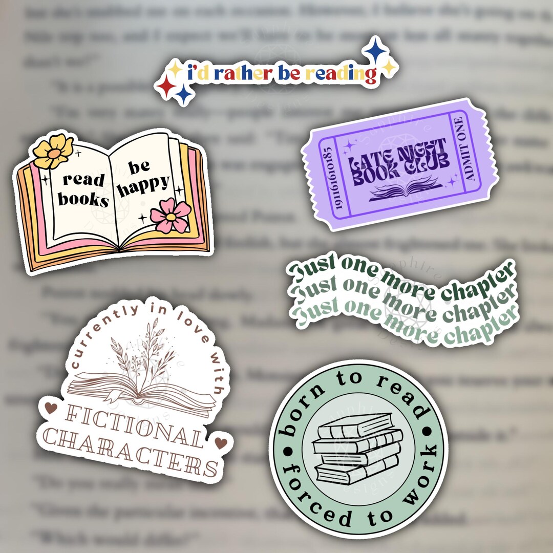Book Lover Stickers | Reading Journal, Laptop Decals - Etsy