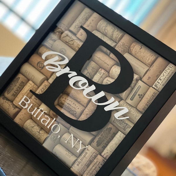 Wine Cork Shadow Box - Etsy