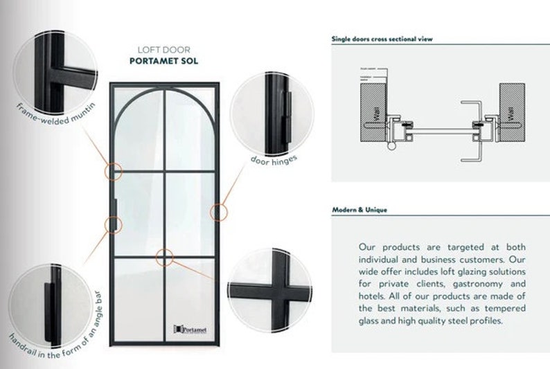Malmo Classic Single Glazed Steel Hinged Door With Frame Steel Door ...