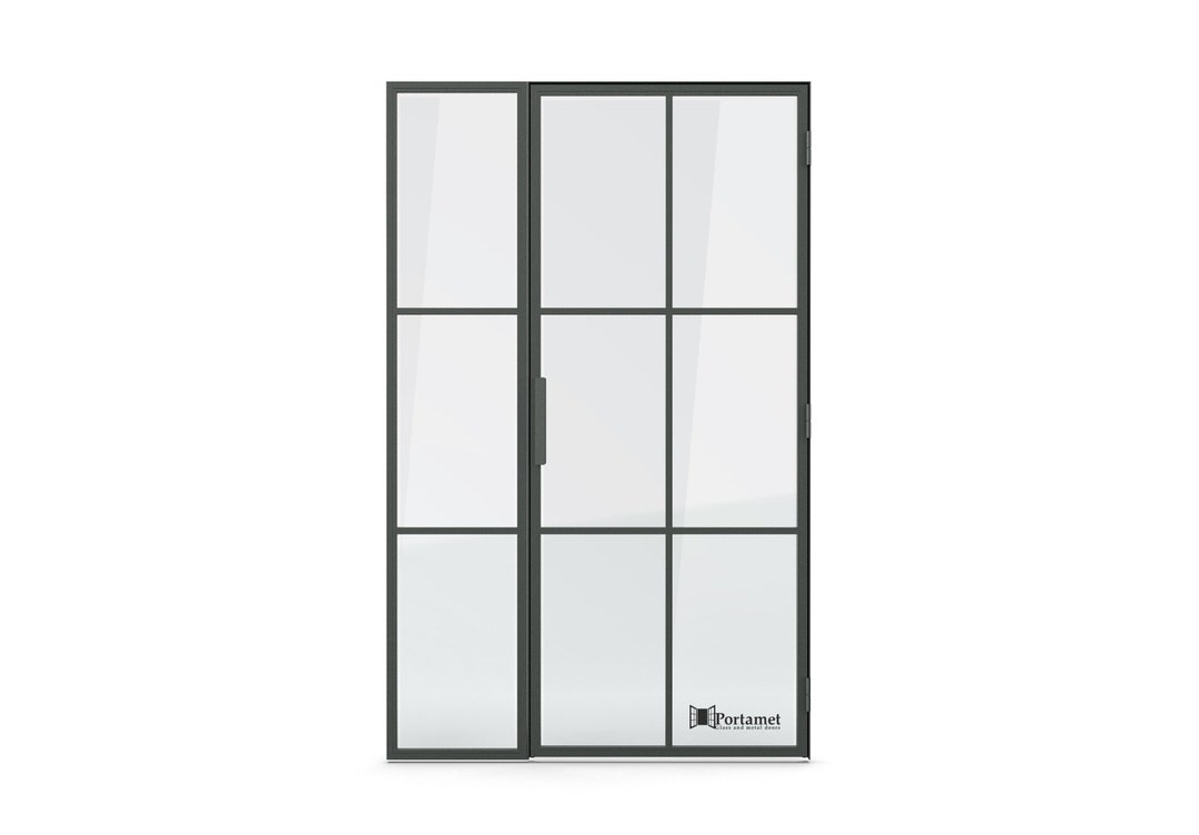 Malmo Classic Single Glazed Steel Hinged Door With Side Panel Steel ...