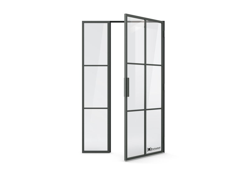 Malmo Classic Single Glazed Steel Hinged Door With Side Panel Steel ...
