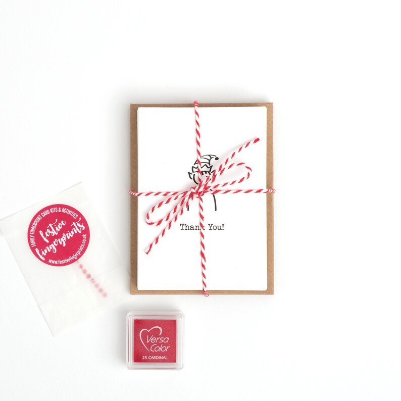 Fingerprint Elf Thank You Card Making Kit 10 Pack - Etsy