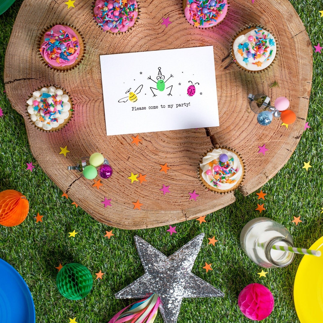 Fingerprint Minibeast Party Invitation Making Kit 5 Pack - Etsy