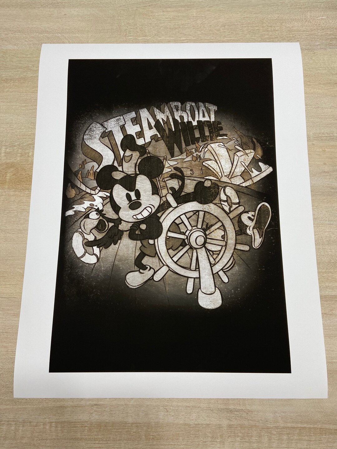 Steamboat Willie Poster/unique Custom Art Print/perfect for the Disney ...