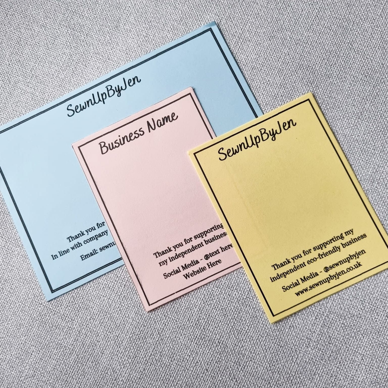 Small Comp Slip Template, Thank You Card, Digital Download, Craft ...