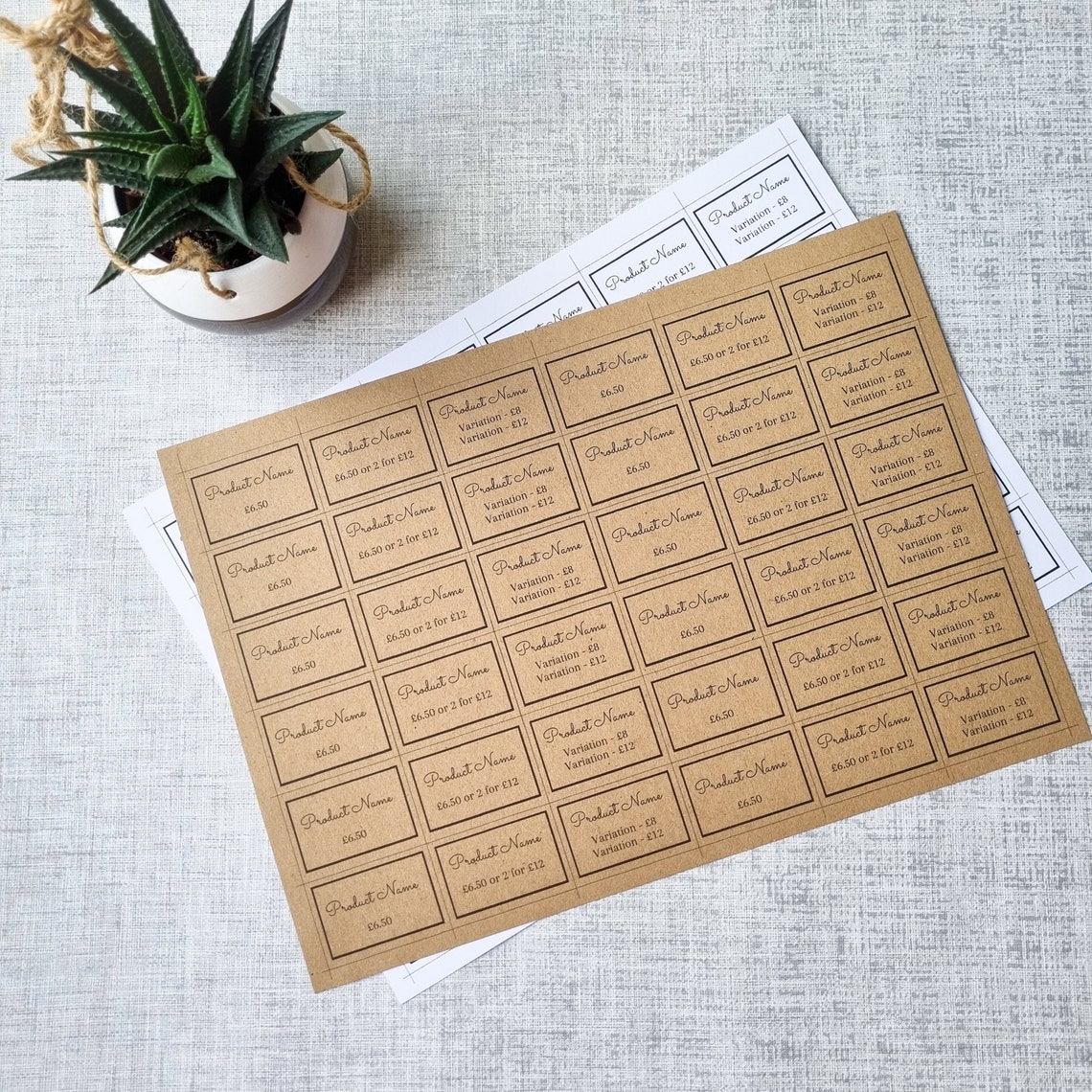 Mini Product Price Tag Template, 4.5x3cm, 36 per Sheet, Digital ...