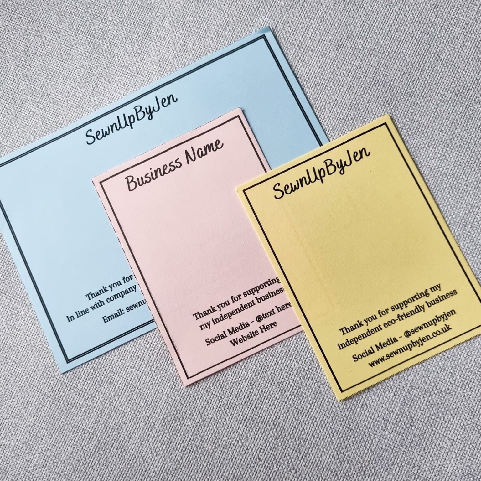 Large Comp Slip Template, Thank You Card, Digital Download, Craft ...