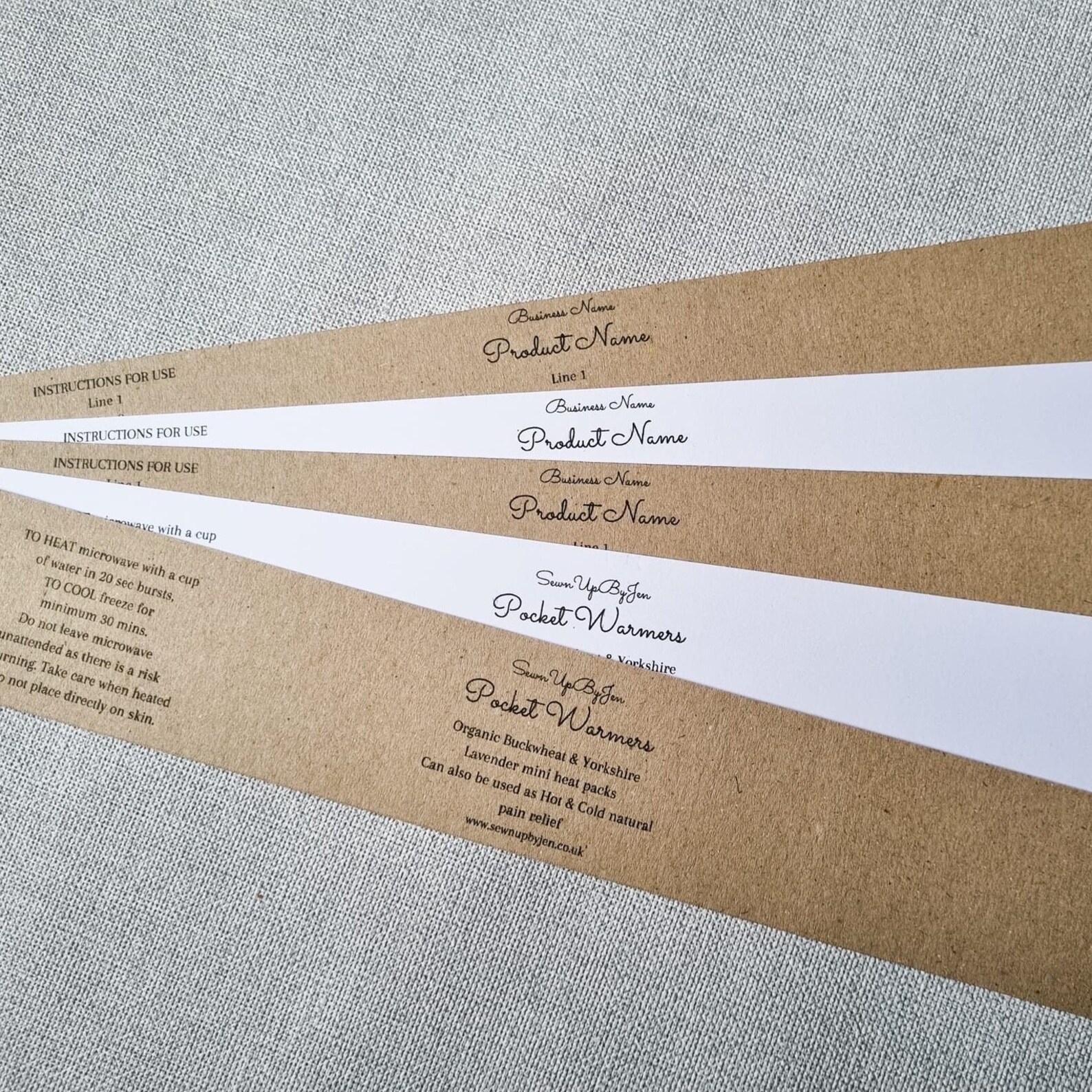 Editable Product Band Template, Small Landscape Product Band, Belly ...