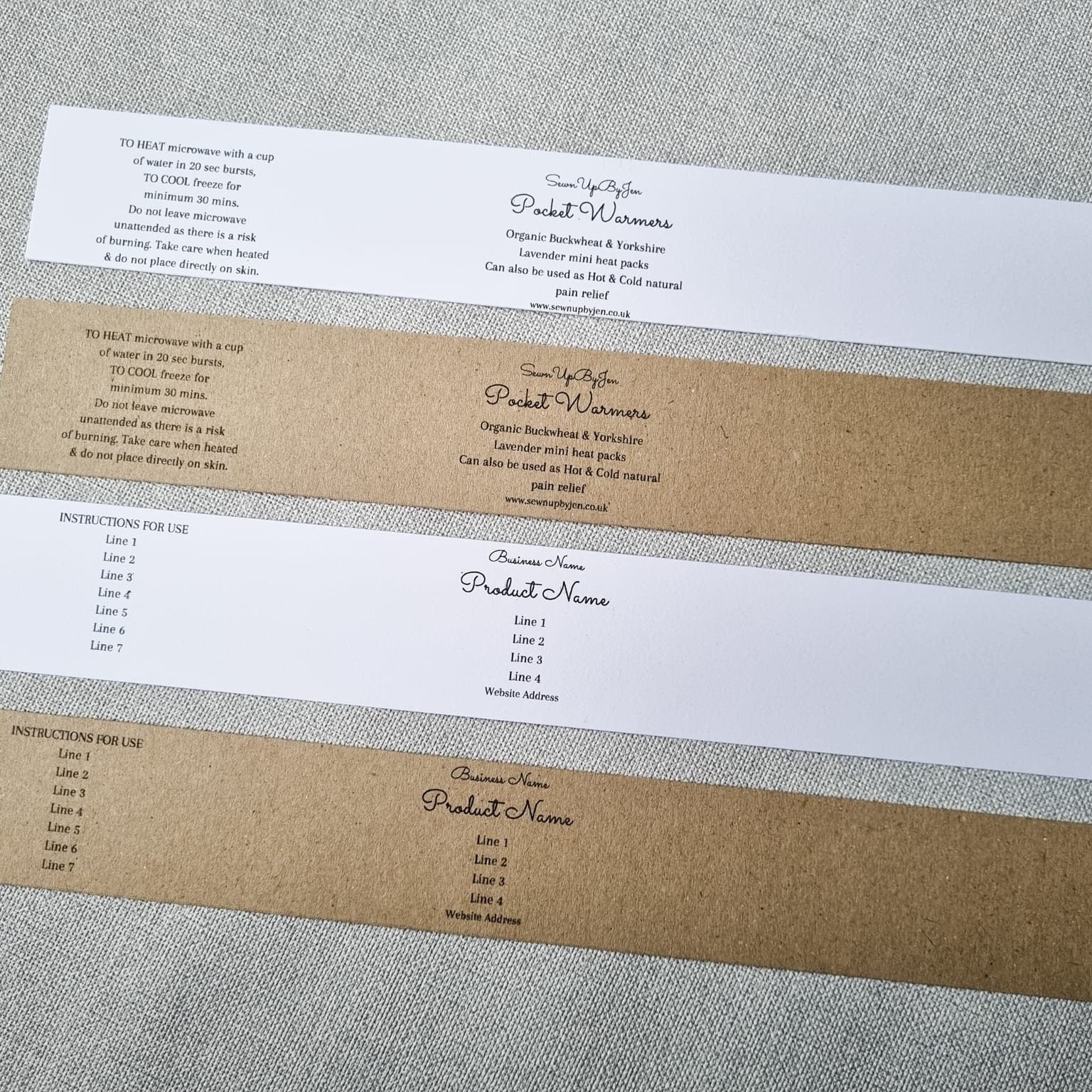 Editable Product Band Template, Small Landscape Product Band, Belly ...