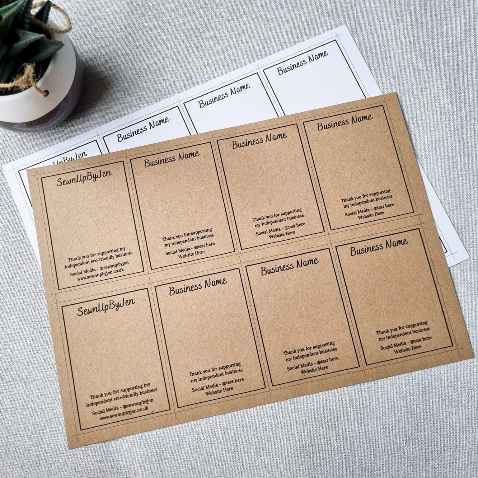 Small Comp Slip Template, Thank You Card, Digital Download, Craft Market, Craft Fair - Etsy