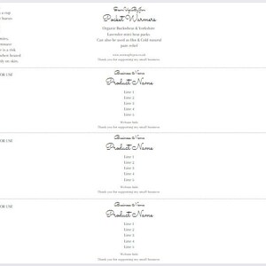 Editable Product Band Template, Medium Landscape Product Band, Belly ...