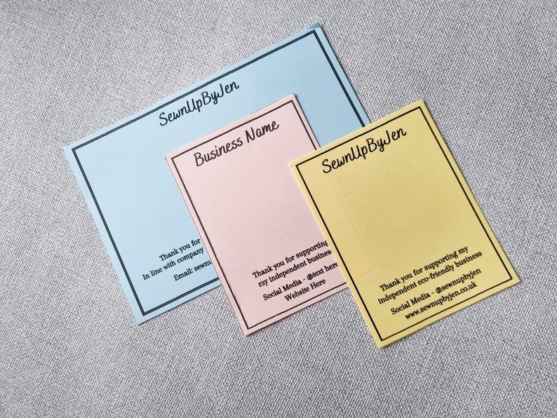 Large Comp Slip Template Thank You Card Digital Download - Etsy