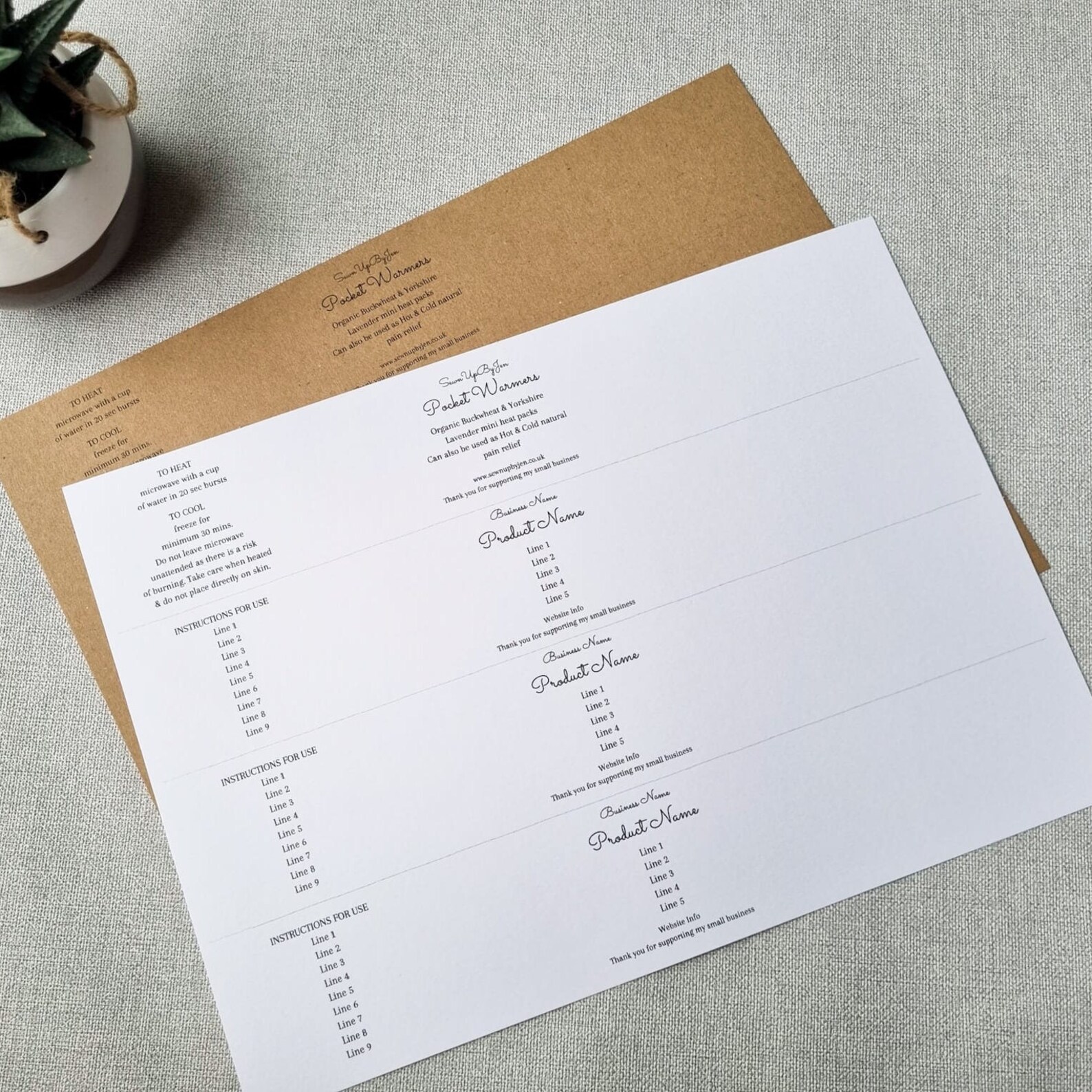 Editable Product Band Template, Medium Landscape Product Band, Belly ...