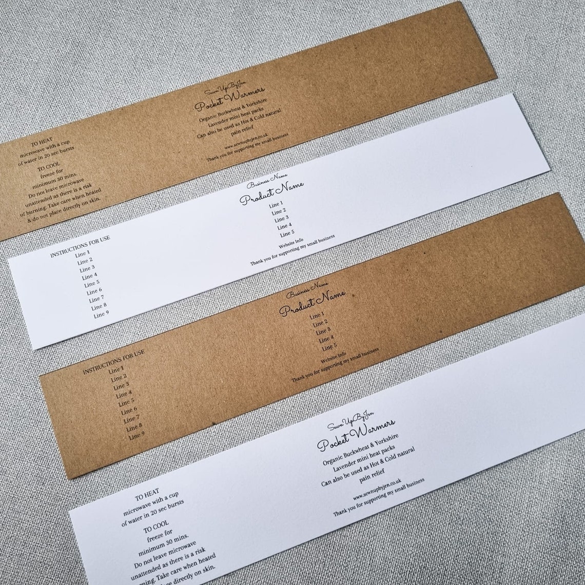 Editable Product Band Template, Medium Landscape Product Band, Belly ...
