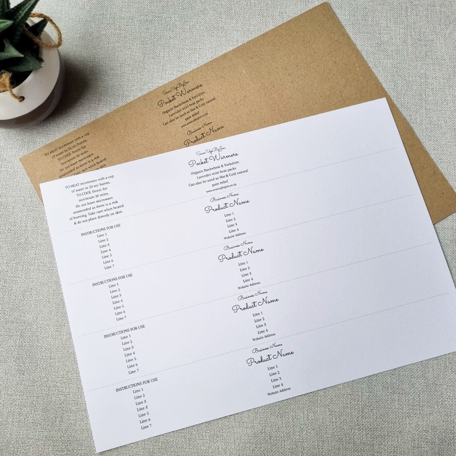 Editable Product Band Template, Small Landscape Product Band, Belly ...