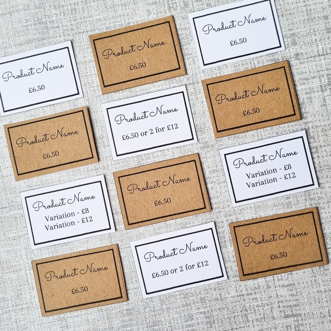 Mini Product Price Tag Template, 4.5x3cm, 36 per Sheet, Digital ...