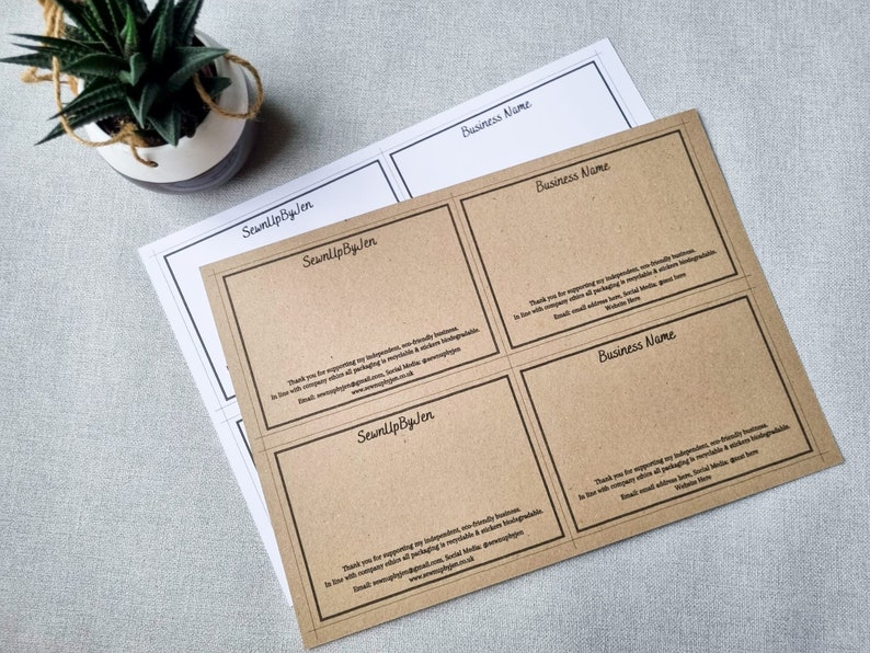 Large Comp Slip Template Thank You Card Digital Download - Etsy