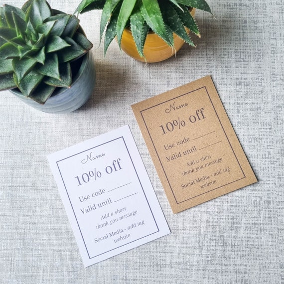 Custom Discount Card Template Digital Download Craft Market - Etsy