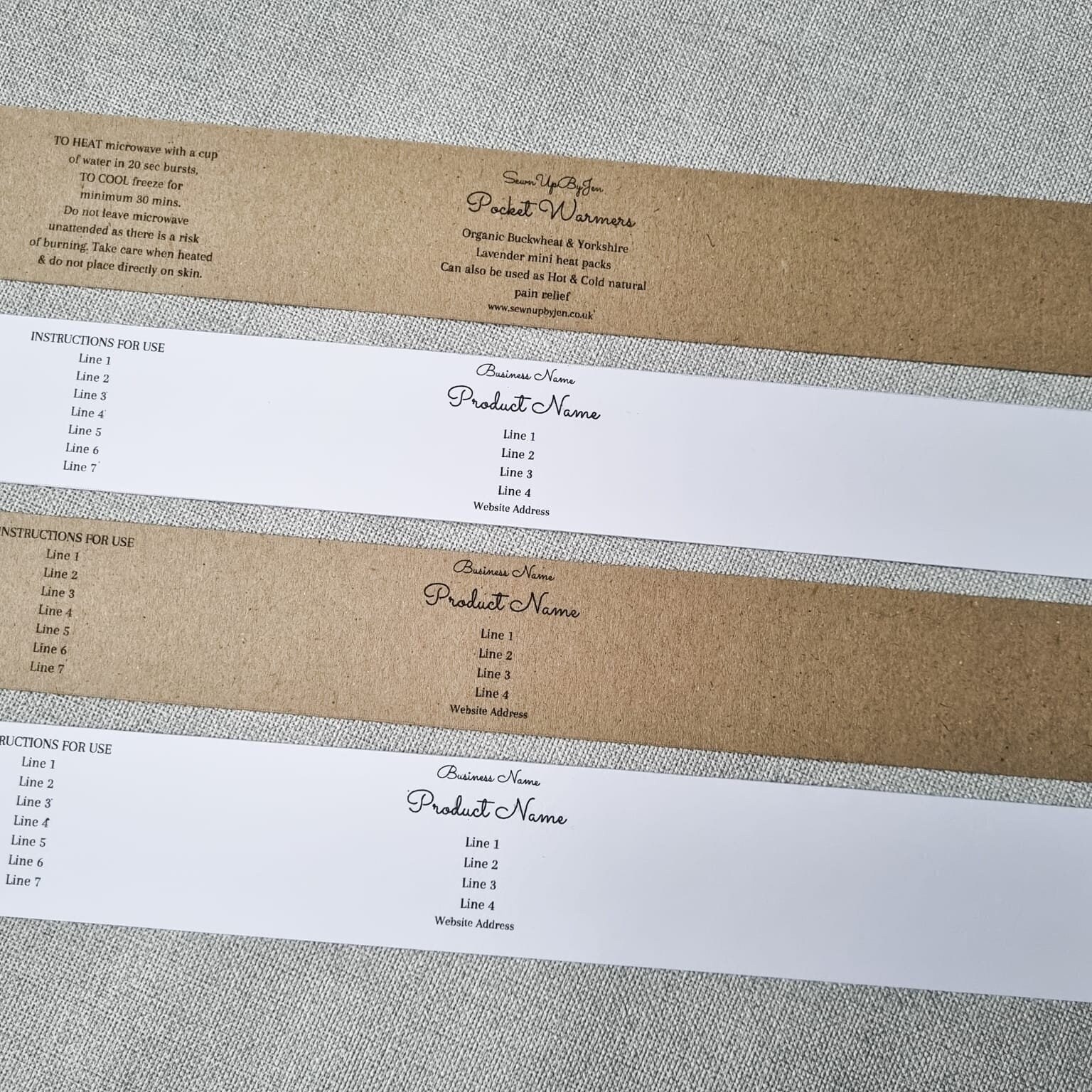 Editable Product Band Template, Small Landscape Product Band, Belly ...