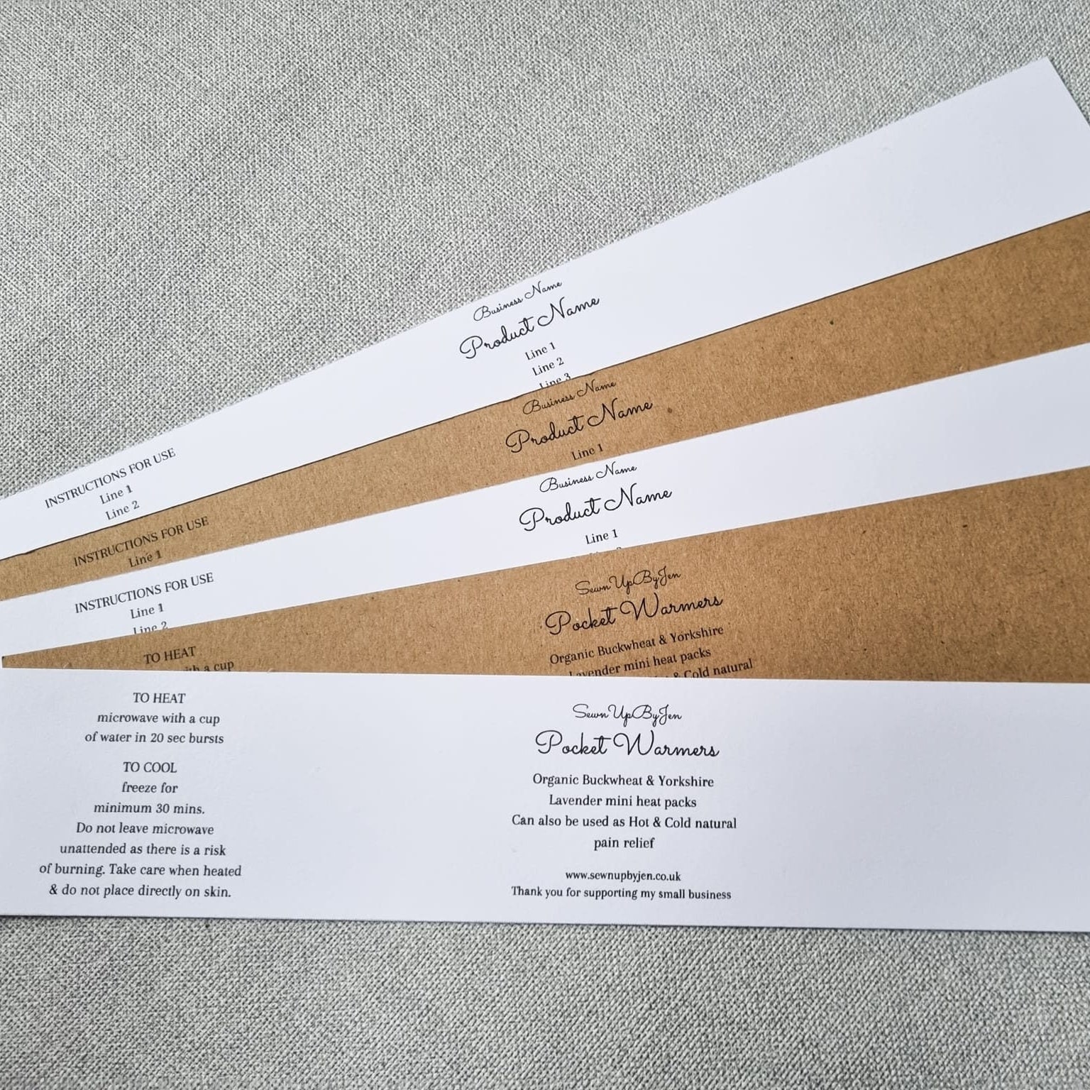 Editable Product Band Template, Medium Landscape Product Band, Belly ...